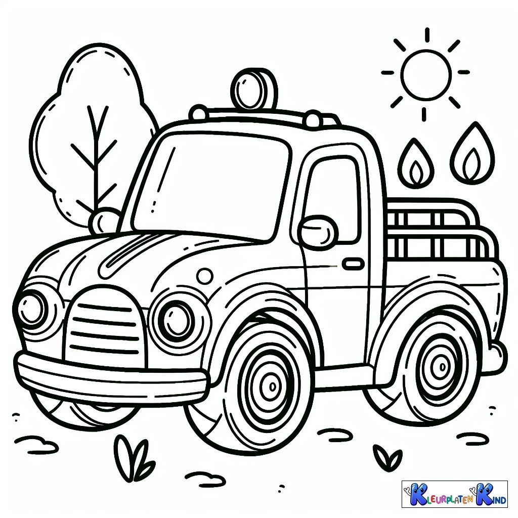 15x Auto kleurplaten peuter gratis downloaden