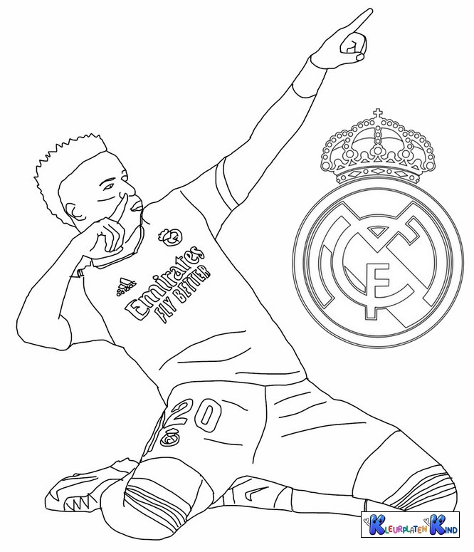 11 Real Madrid kleurplaten gratis downloaden