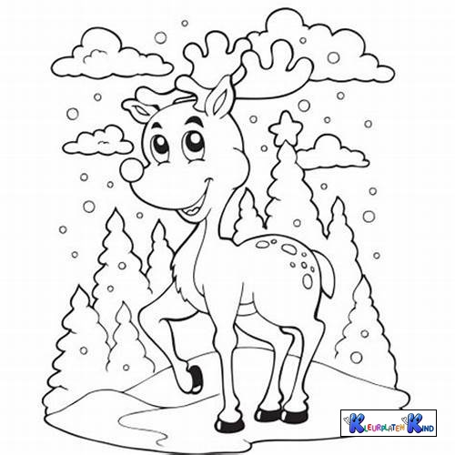 12 leukste rendier kleurplaten gratis downloaden