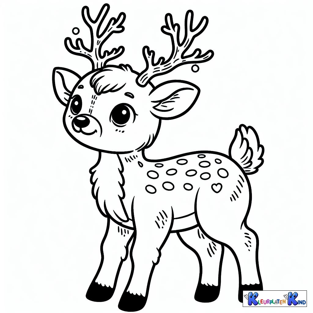 12 leukste rendier kleurplaten gratis downloaden