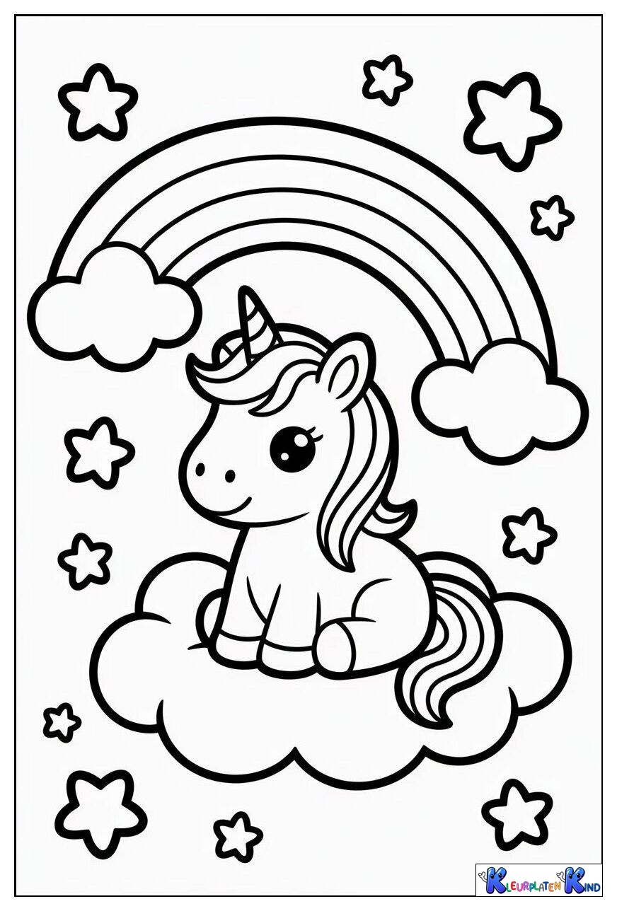 19 leukste unicorn regenboog kleurplaten gratis