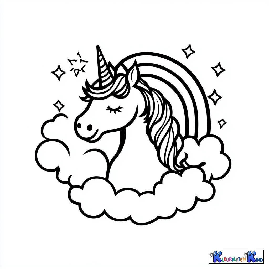 19 leukste unicorn regenboog kleurplaten gratis