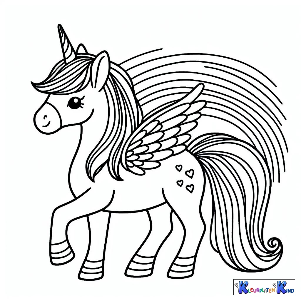 19 leukste unicorn regenboog kleurplaten gratis